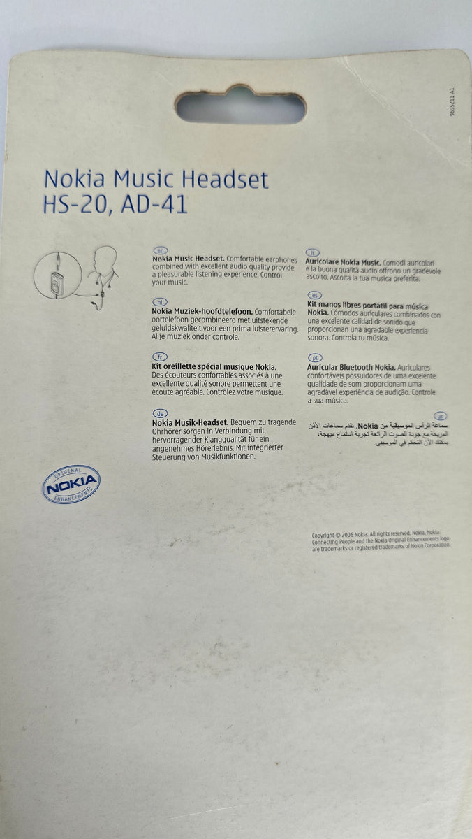 Genuine Nokia Headset Hs-20, AD-41 Rare Black For 3250 , N73, N93i – Original Accessories Ltd